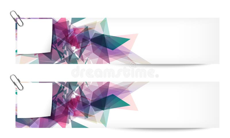 Banners with note stock vector. Illustration of colorful - 36519786