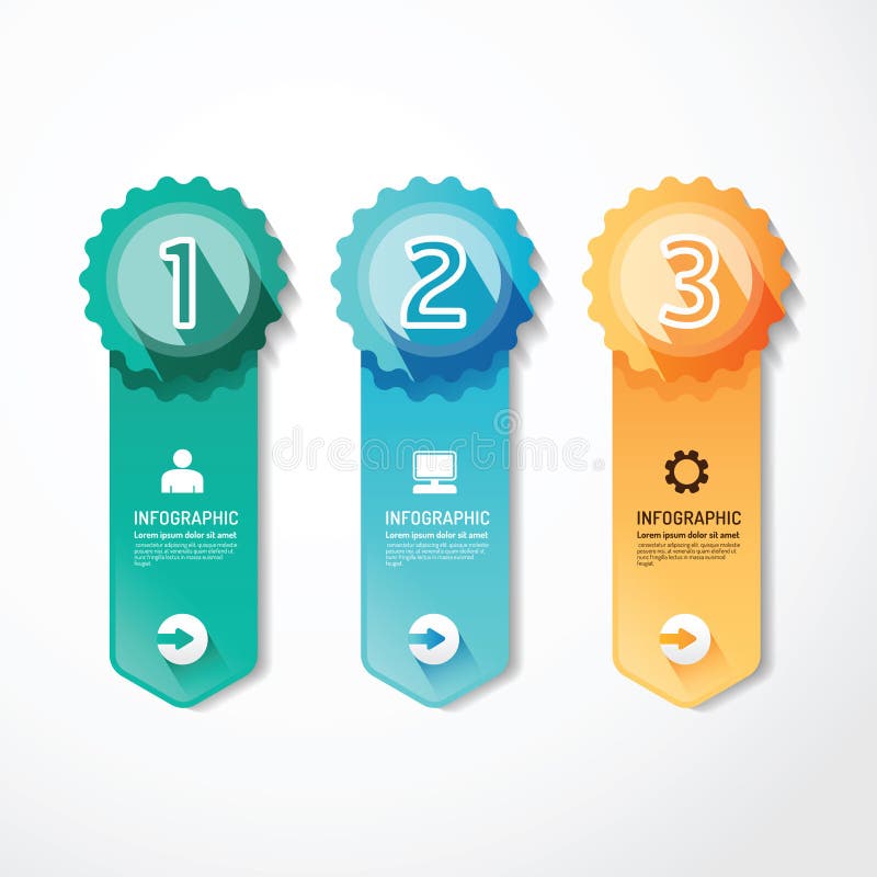 Banners Number Shadow Template Concept Stock Vector - Illustration of ...