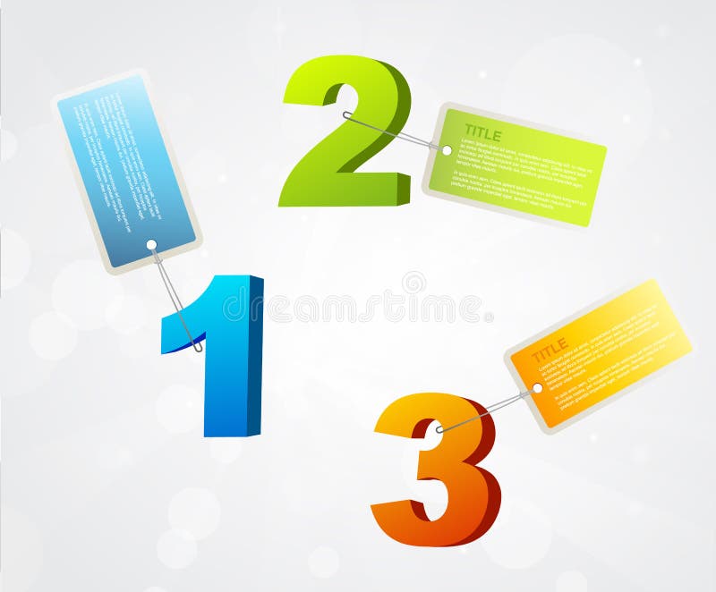 Banners with Numbers and Place for Own Text. Stock Vector ...