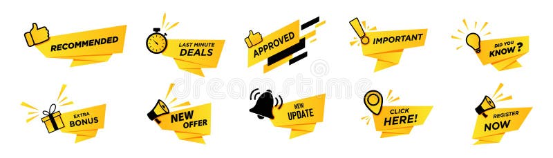 Banners Offer Set. Offer Poster Set. Vector Illustration. Stock Vector ...