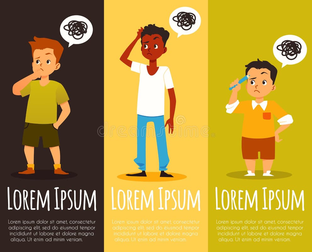 Child Overthinking Stock Illustrations – 21 Child Overthinking Stock ...