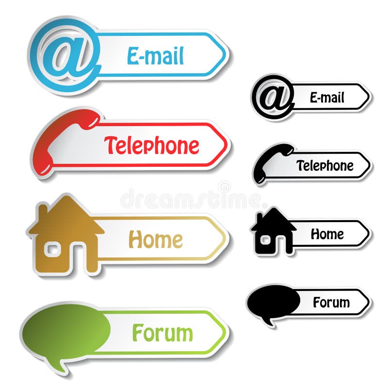 Home Phone Email Icon Stock Illustrations – 8,466 Home Phone Email Icon ...