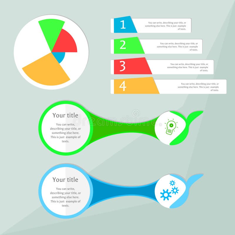 Banners with pie chart stock vector. Illustration of round - 75700674