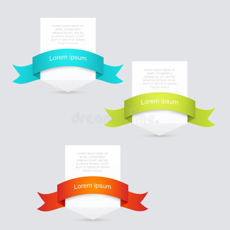Banners with ribbon stock vector. Illustration of diploma - 50457338