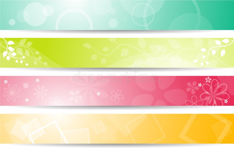 Banners set stock vector. Illustration of pink, orange - 20121353
