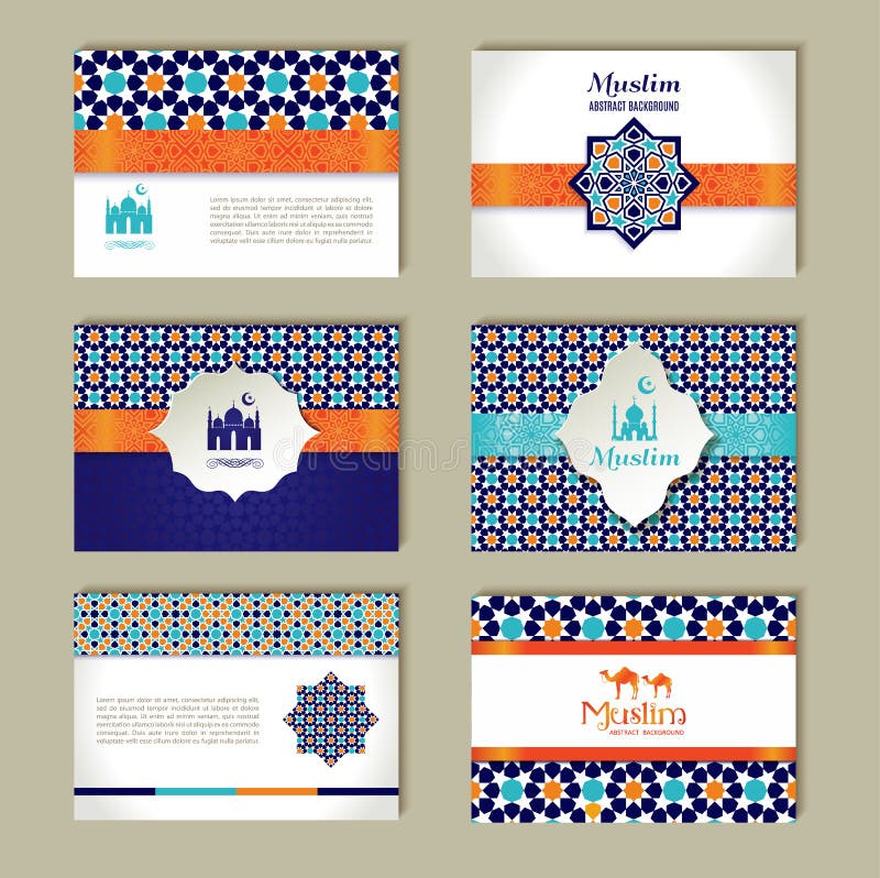 Banners Set of Ethnic Design. Religion Abstract Set of Layout. Stock ...
