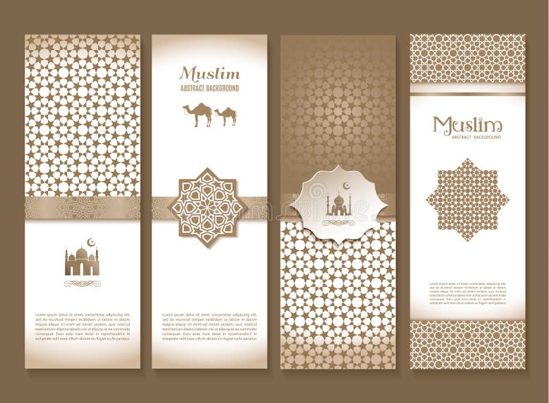 Banners Set of Ethnic Design. Religion Abstract Set of Layout. Stock ...