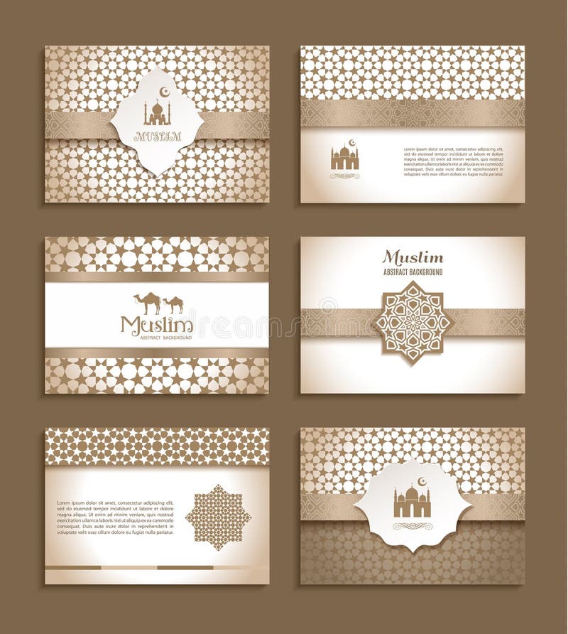 Banners Set of Ethnic Design. Religion Abstract Set of Layout. Stock ...