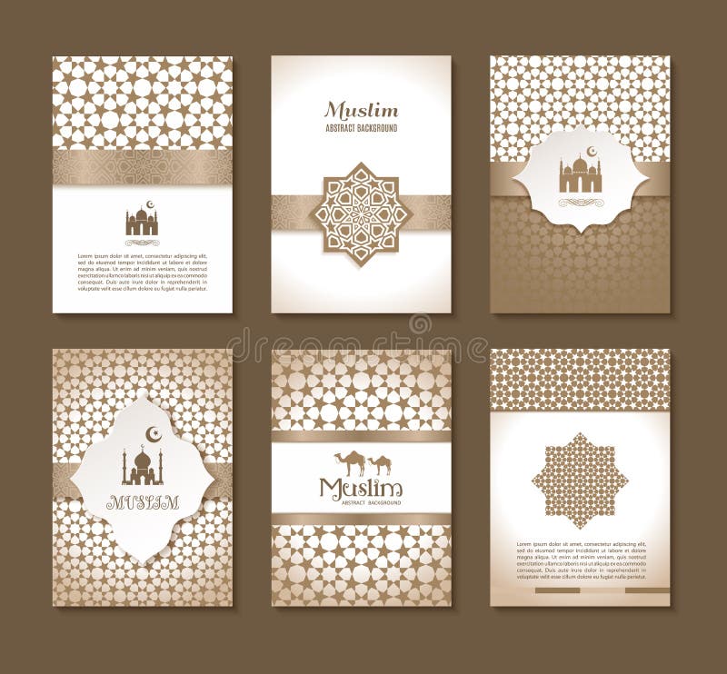 Banners Set of Ethnic Design. Religion Abstract Set of Layout. Stock ...