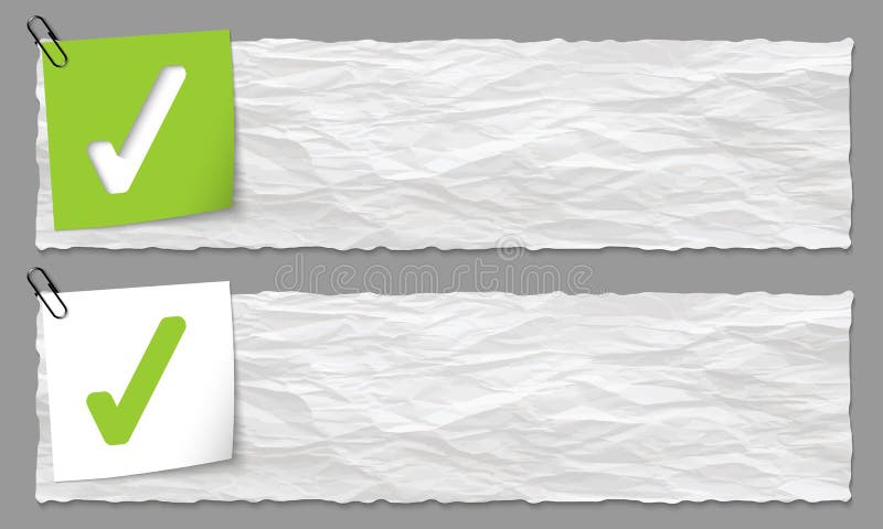 Banners stock vector. Illustration of crumpled, comment - 41856127