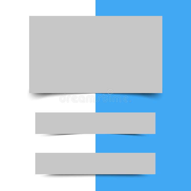 Banners with Shadows. Paper Shadows Stock Vector - Illustration of page ...