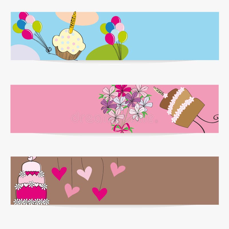 Banners on special days stock vector. Illustration of love - 20782784