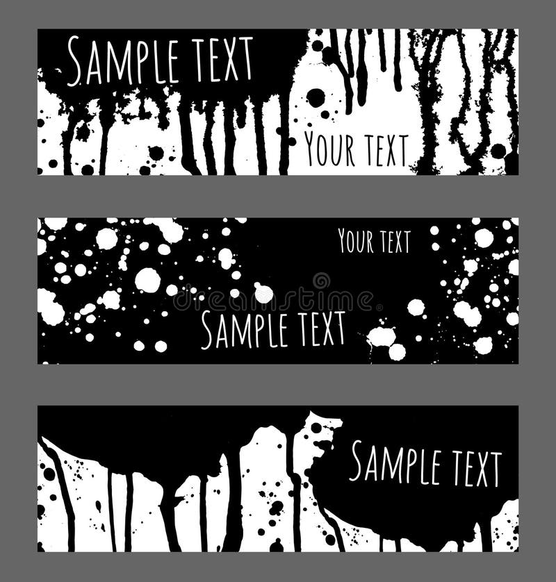 Banners splash stock vector. Illustration of border, blot - 46909330