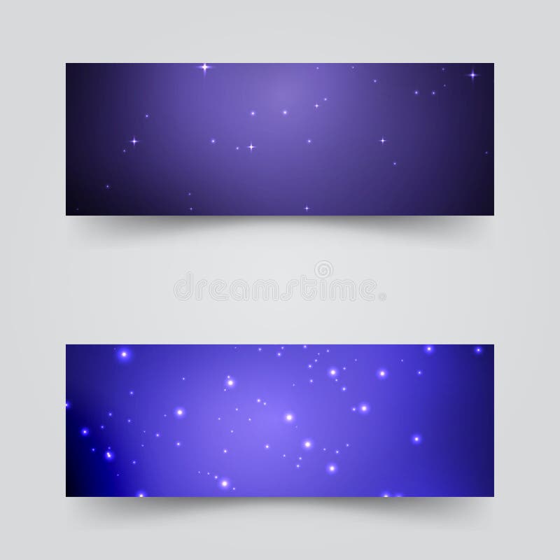 Banners with the Starry Sky. Stock Vector - Illustration of banners ...