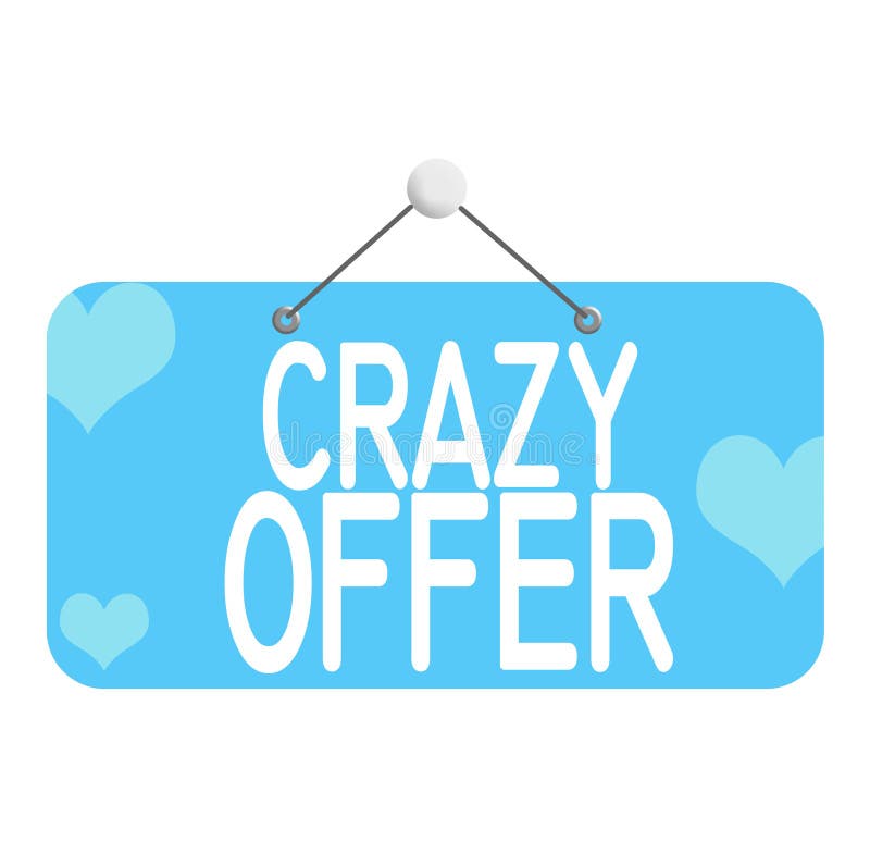 Crazy Offer - Promotion Label - Advertisement Stock Illustration ...