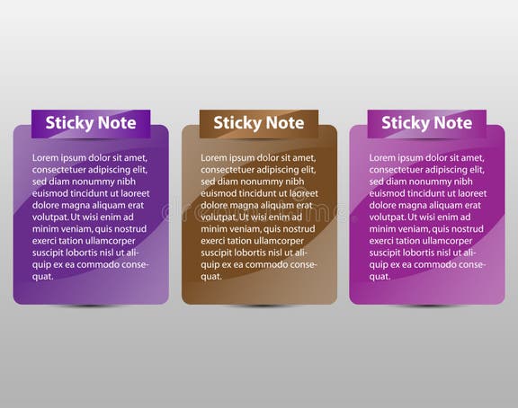 Banners or Sticky Note with Label Tags for Text. Stock Vector ...