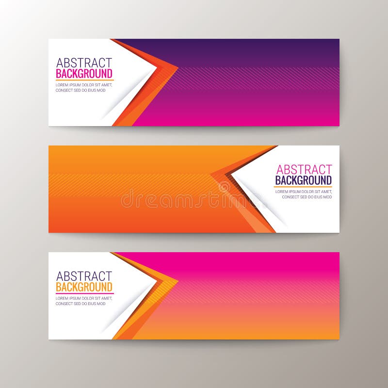 Banners Template with Abstract Triangle Shape Pattern Background Stock ...