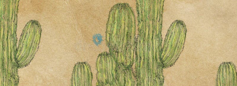 Banners Templates with Cactus Design, Stock Illustration - Illustration ...