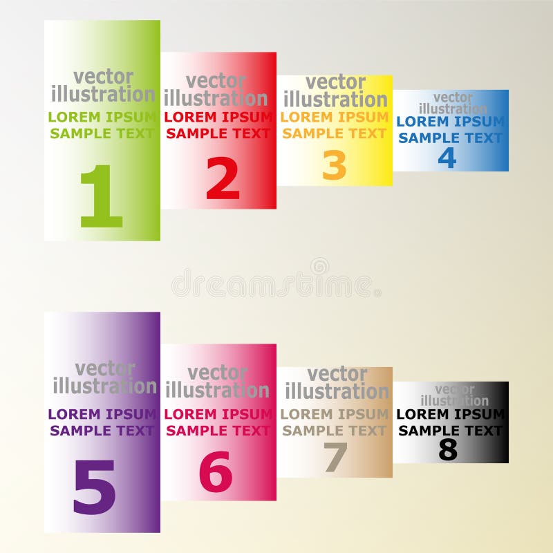 Banners with Text for Web Design Stock Illustration - Illustration of ...