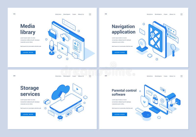 Banners for Various Modern Applications and Software Stock Vector ...