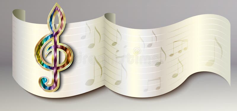 Bannière de musique illustration de vecteur. Illustration du mélodie ...