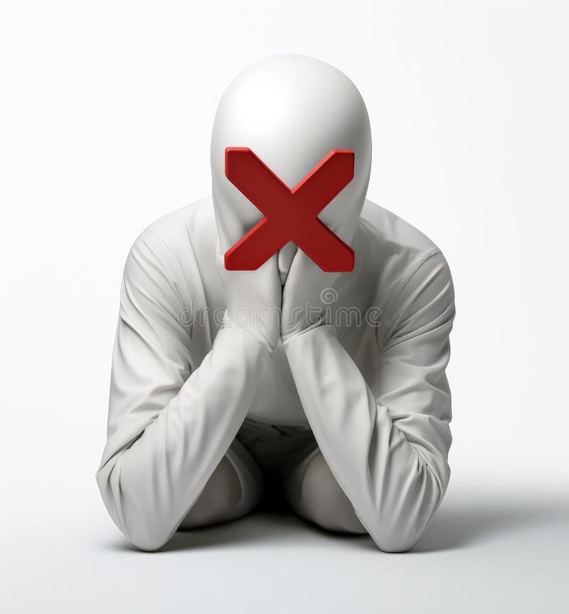 Banning Entry: a 3d Prohibition Concept with a Red X Sign, a Virtual ...