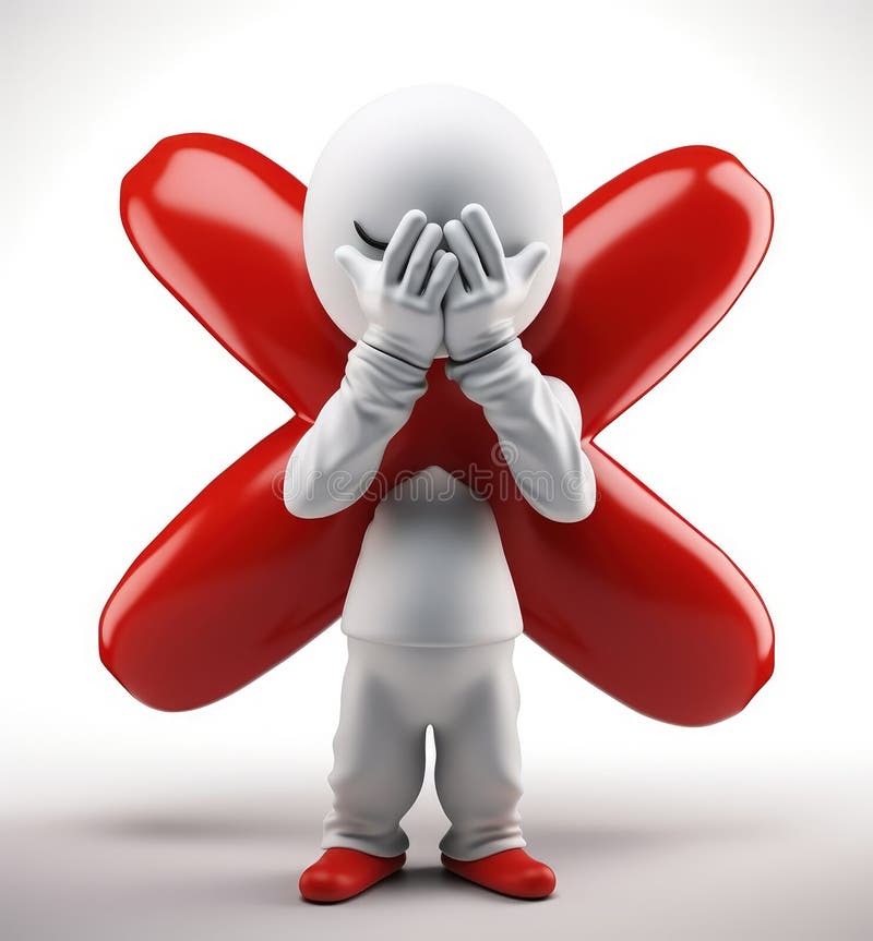 Banning Entry: a 3d Prohibition Concept with a Red X Sign, a Virtual ...