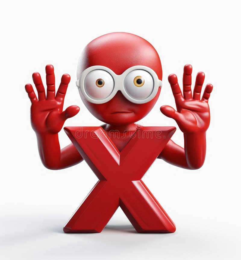 Banning Entry: a 3d Prohibition Concept with a Red X Sign, a Virtual ...