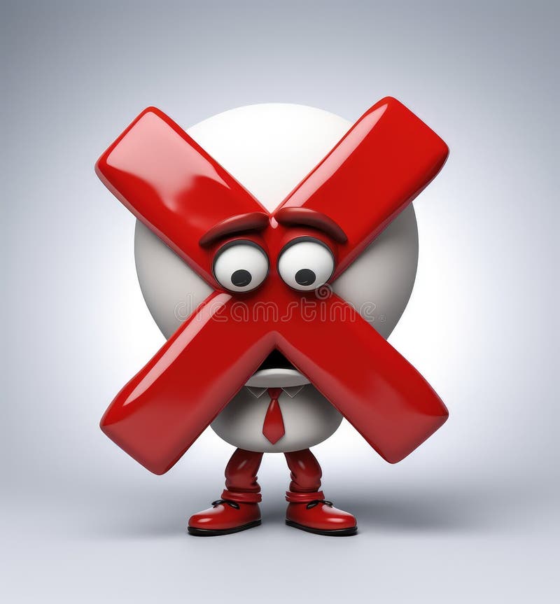 Banning Entry: a 3d Prohibition Concept with a Red X Sign, a Virtual ...