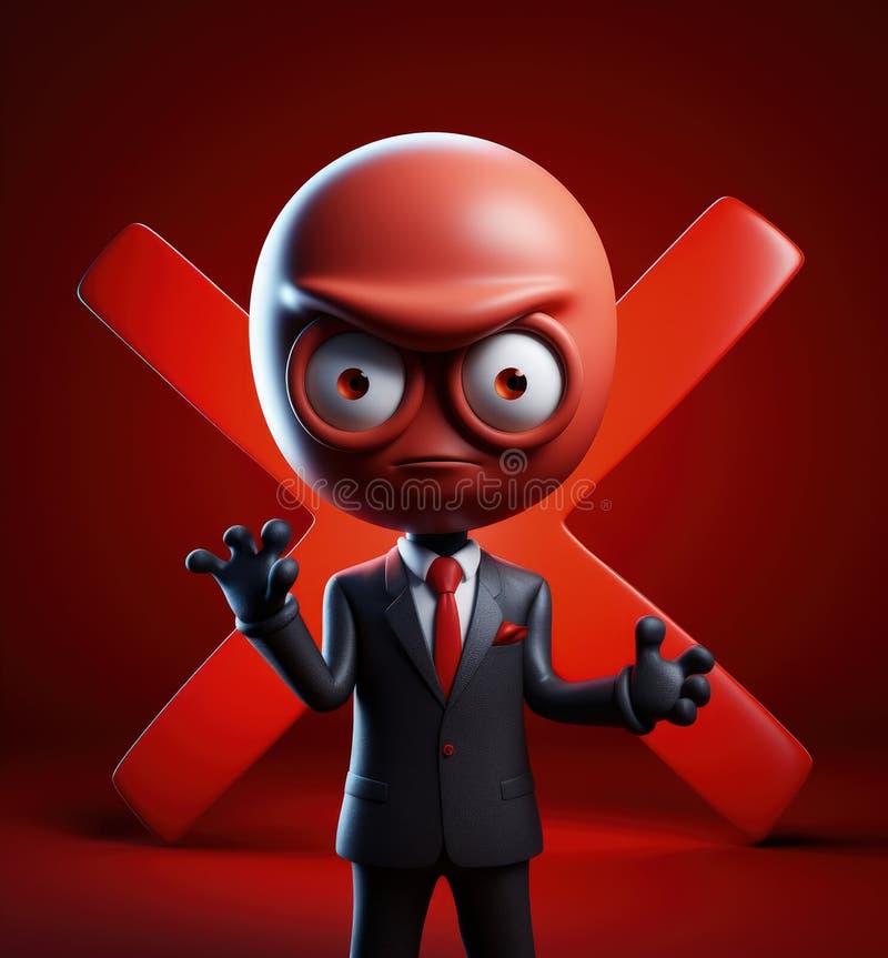 Banning Entry: a 3d Prohibition Concept with a Red X Sign, a Virtual ...