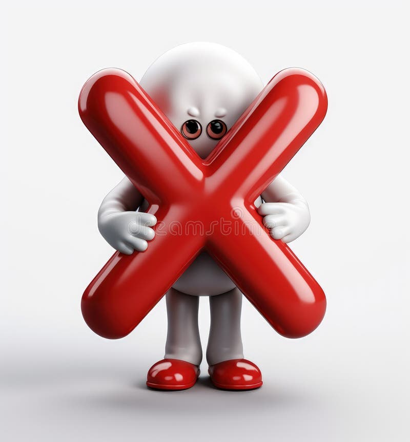 Banning Entry: a 3d Prohibition Concept with a Red X Sign, a Virtual ...