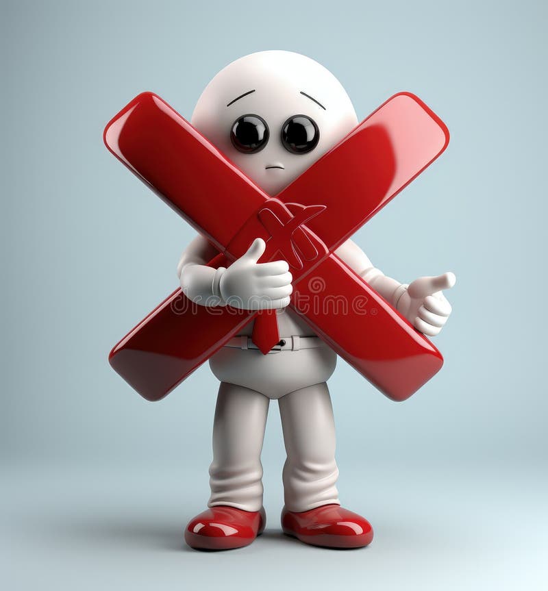 Banning Entry: a 3d Prohibition Concept with a Red X Sign, a Virtual ...