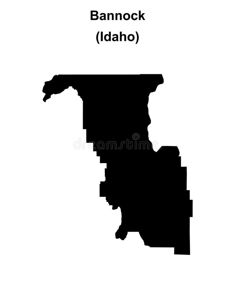 Bannock outline map stock vector. Illustration of border - 360777968