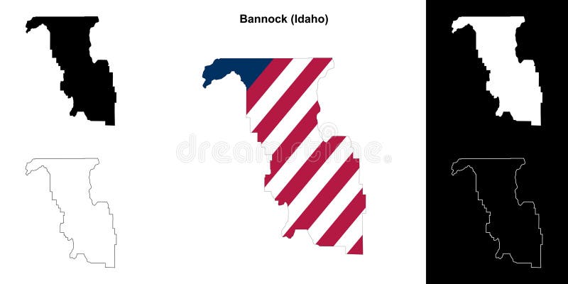 Bannock outline map stock vector. Illustration of border - 323899675