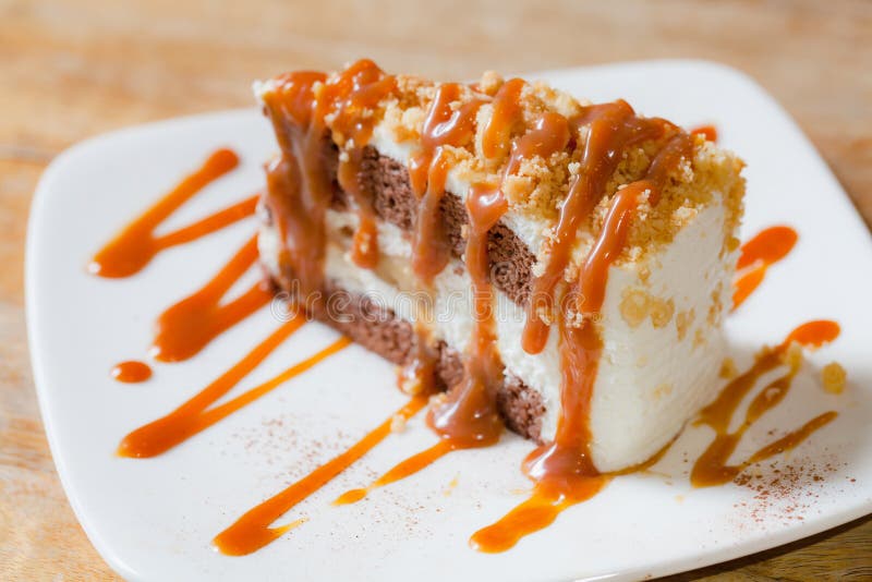 Banoffee Pie with Caramel Sauce Stock Image - Image of food, delicious ...