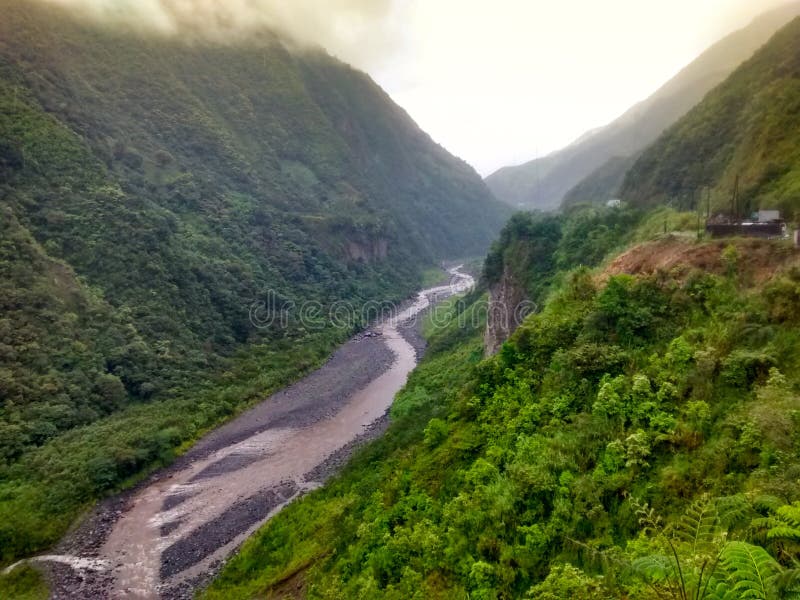 Banos De Agua Santa, Ecuador Stock Photo - Image of cascade, santa ...