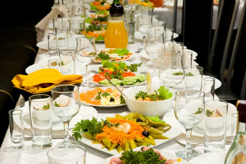 Banquet stock photo. Image of facility, dinner, hall, decorated - 6320882