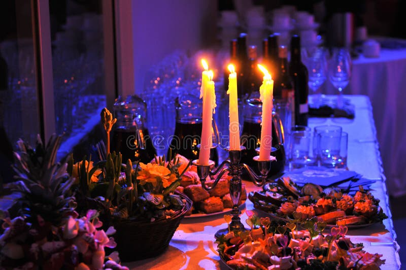 Romantic Candlelight Dinner Stock Photo - Image of eating, food: 18822508