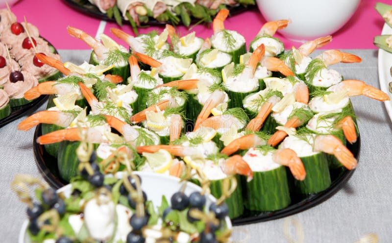 Banquet appetizing food stock photo. Image of lemon, affaire - 17030932