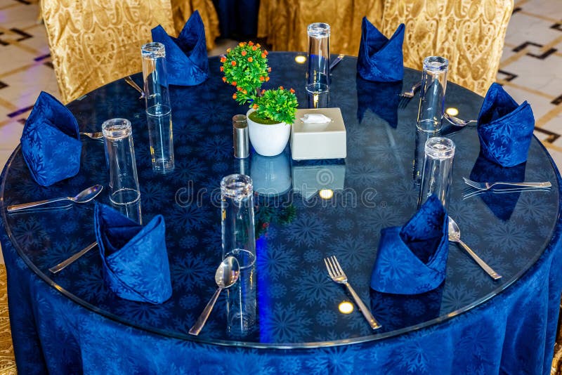 Banquet Catering Table Set Up Stock Photo - Image of decoration ...