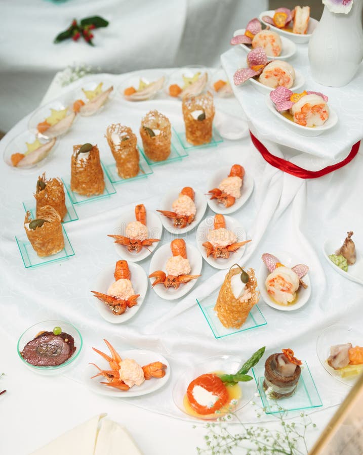Banquet Dish - Appetizers Made of Scampi Stock Photo - Image of ...