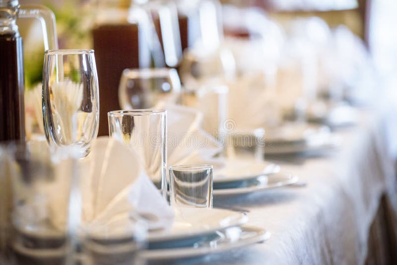 Banquet Hall in the Restaurant. Concept: Serving. Celebration ...