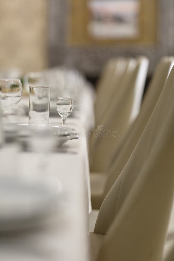 Banquet Hall, Set Table, Beautiful Dishes and Food Stock Photo - Image ...