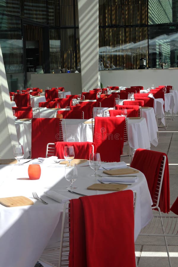 Banquet Hall of White and Red Color Stock Photo - Image of banquet ...