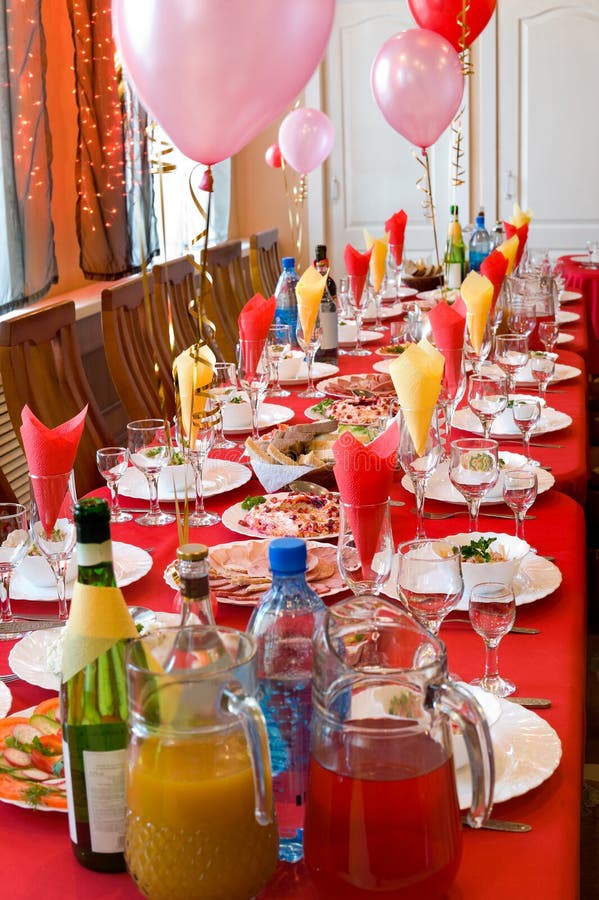 Banquet in the Restaurant. Celebration Stock Image - Image of hall ...
