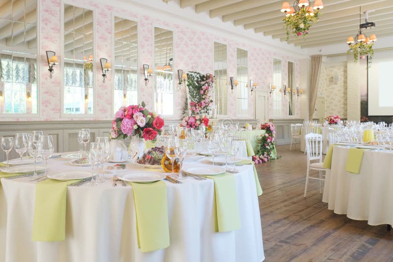 Banquet room stock image. Image of inside, desk, cafe - 58115921