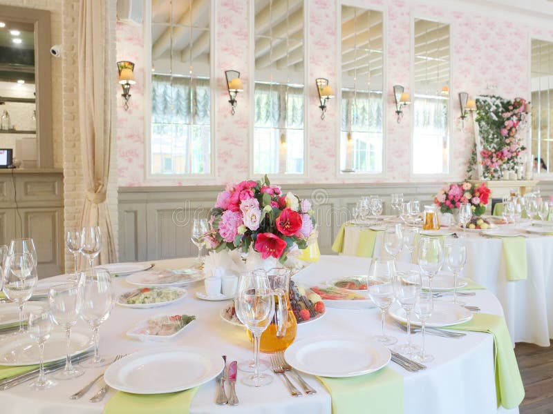 Banquet room stock photo. Image of cooking, decoration - 58116354