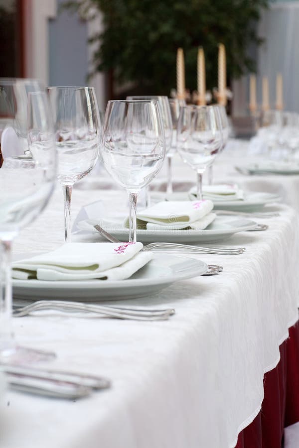 Banquet table stock image. Image of luxury, service, event - 17355861