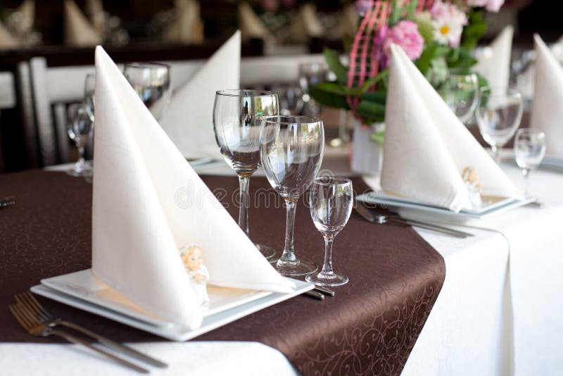 Banquet table stock photo. Image of silverware, event - 27496696