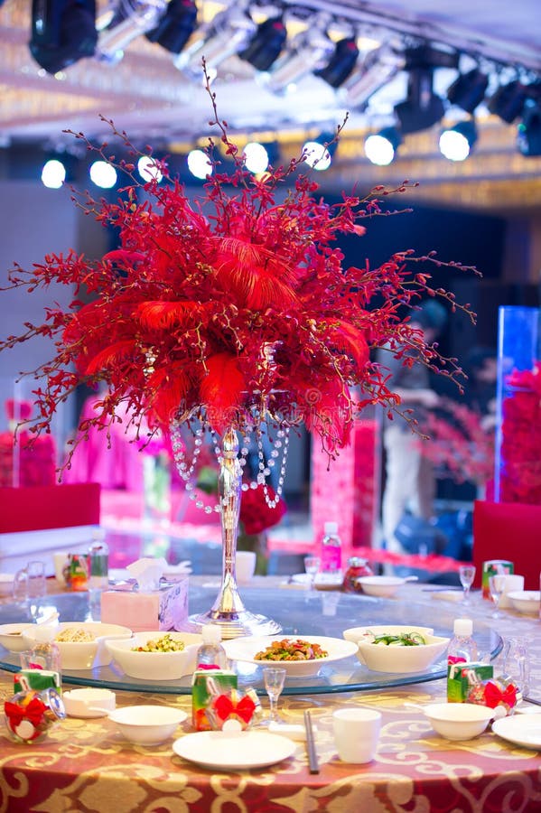 Chinese Wedding Table Setting Stock Image - Image of convention ...